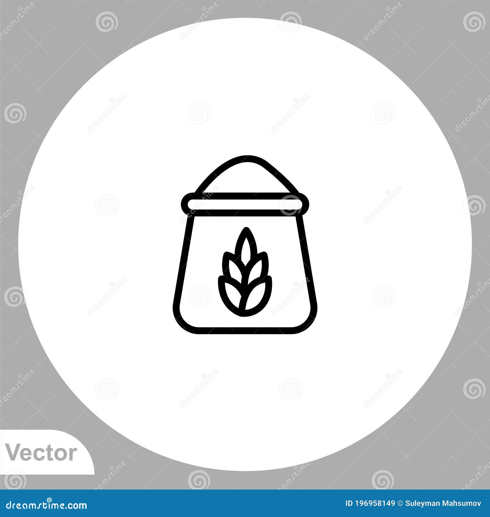 Spike Vector Icon Sign Symbol Stock Vector - Illustration of bread ...