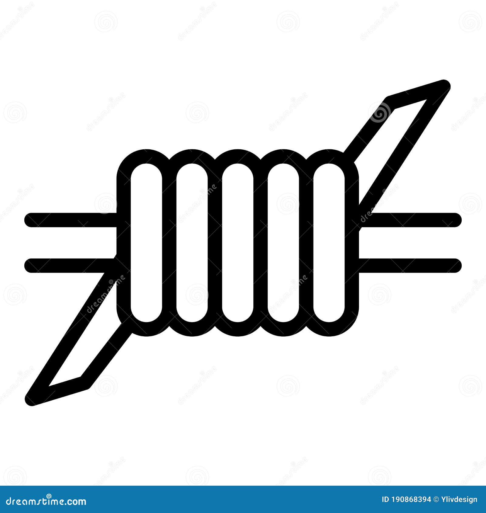 Spike Wire Icon, Outline Style Stock Vector - Illustration of object ...