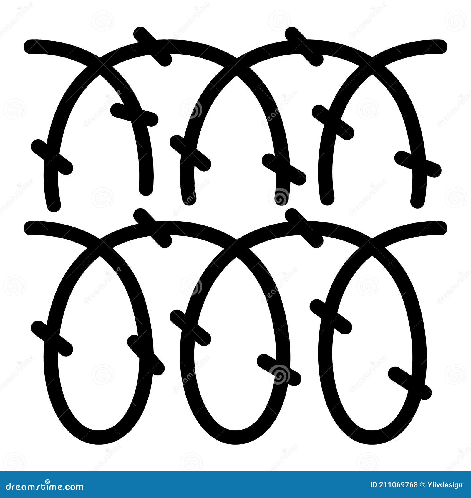 Spike Wire Icon, Outline Style Stock Vector - Illustration of ...