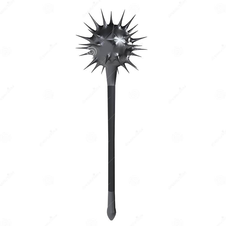 A Medieval Spiked Mace Displayed on a Simple Background Stock Photo ...