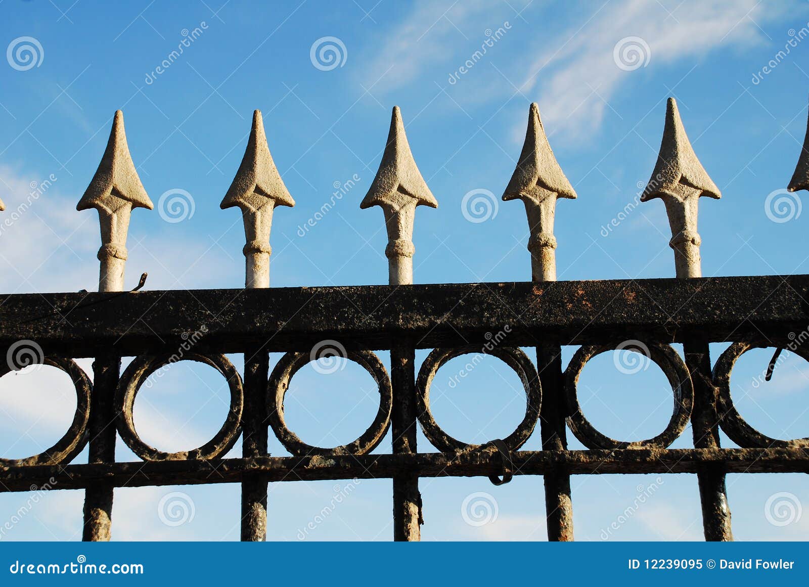 Spiked railings, Hastings stock image. Image of sussex - 12239095