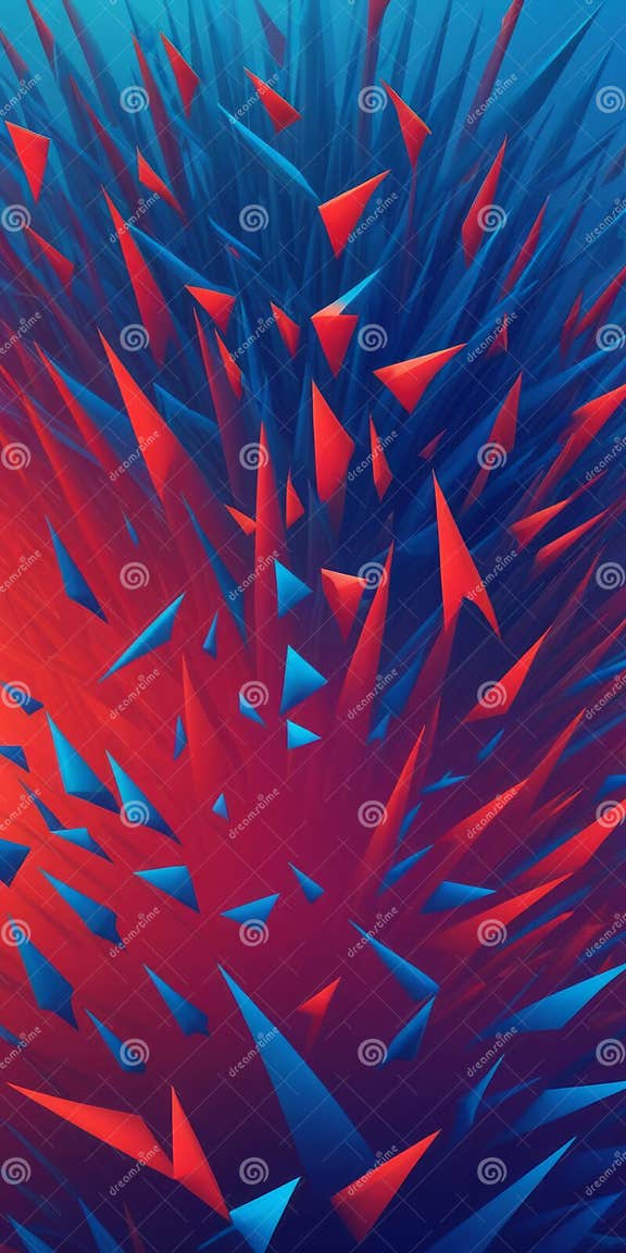 Spiked Shapes in Red Mediumslateblue Stock Photo - Image of wallpaper ...