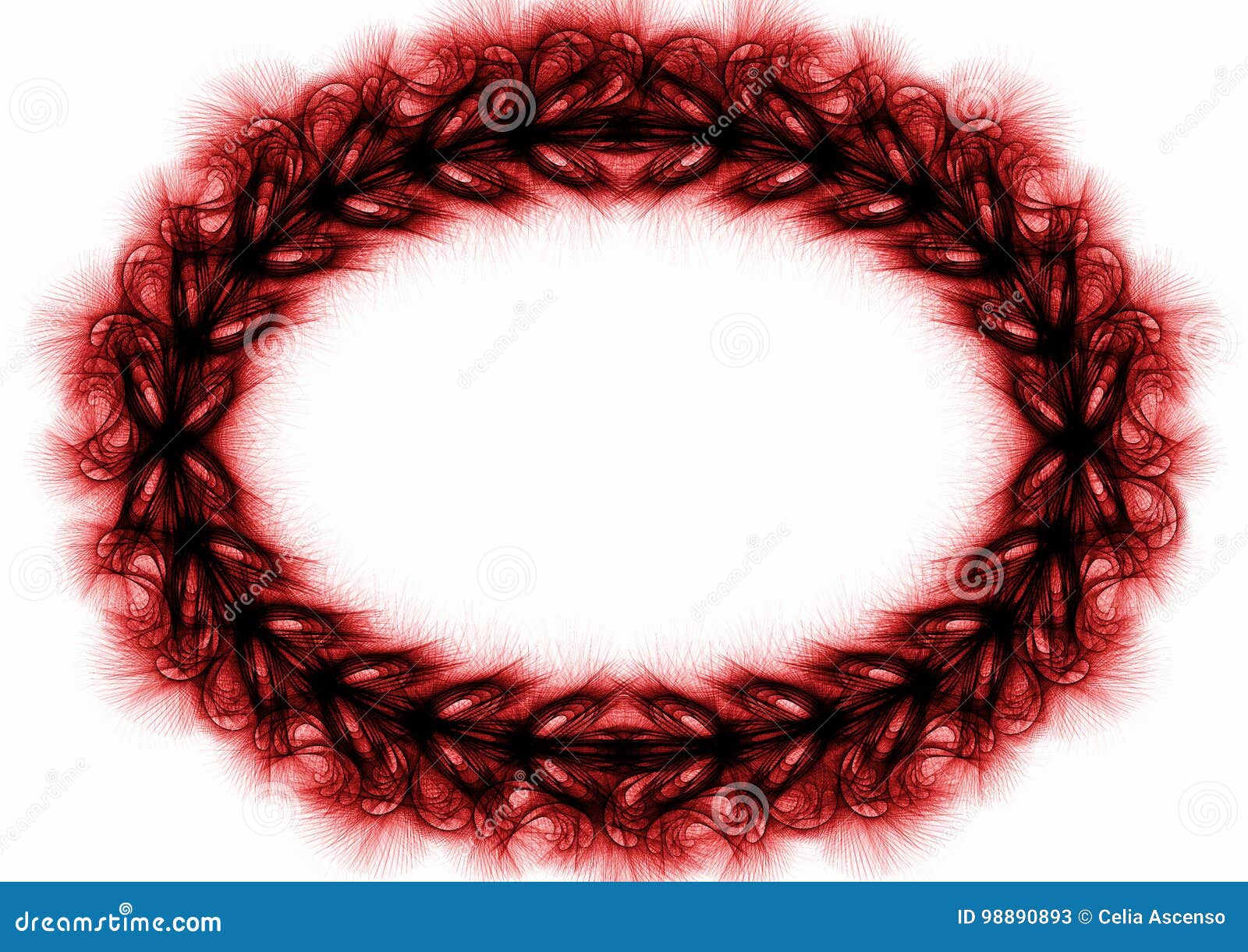 Spikes Oval Border Frame Wreath Royalty-Free Stock Photo ...