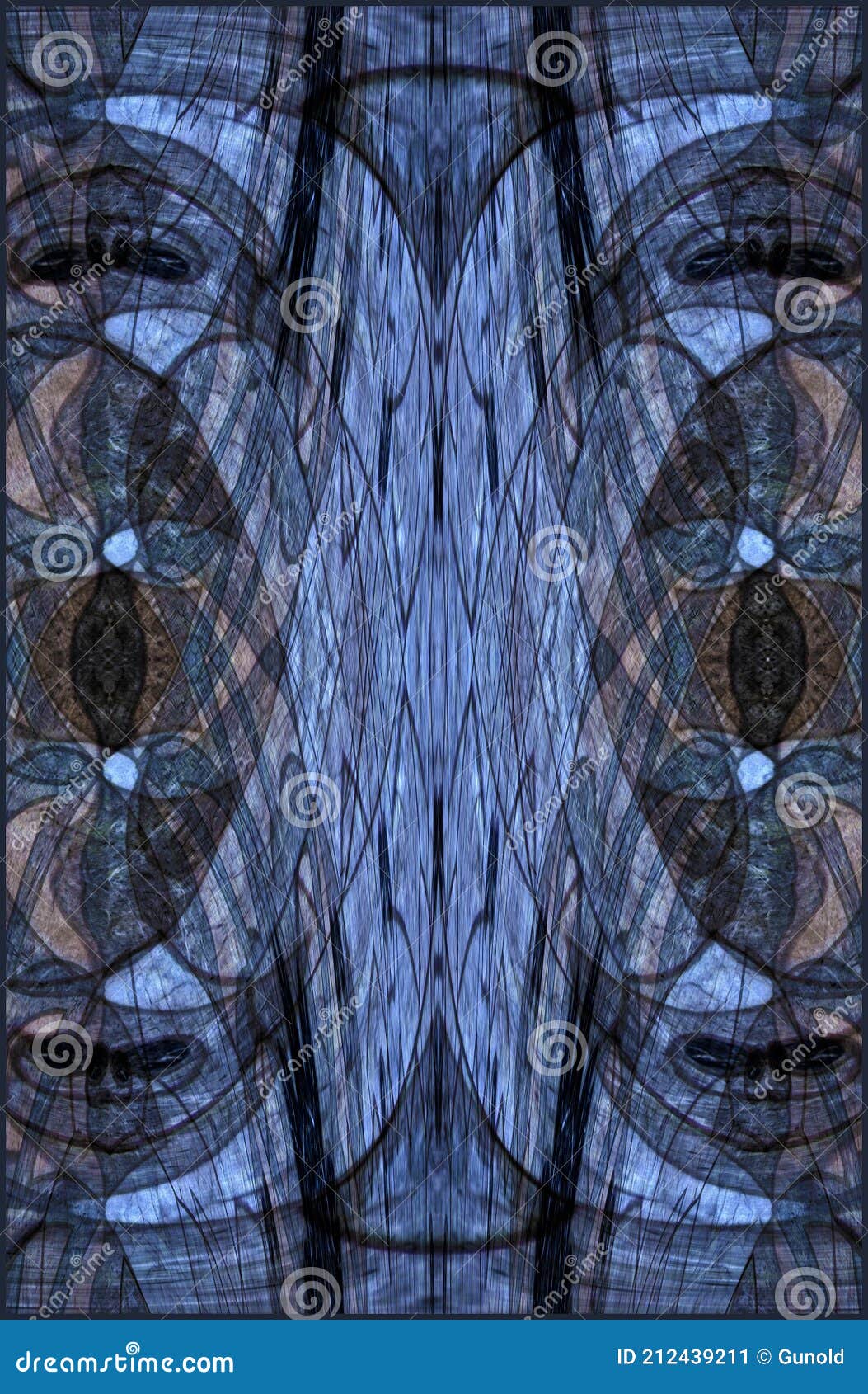 Border with Bright Blue Illustration Stock Illustration - Illustration ...