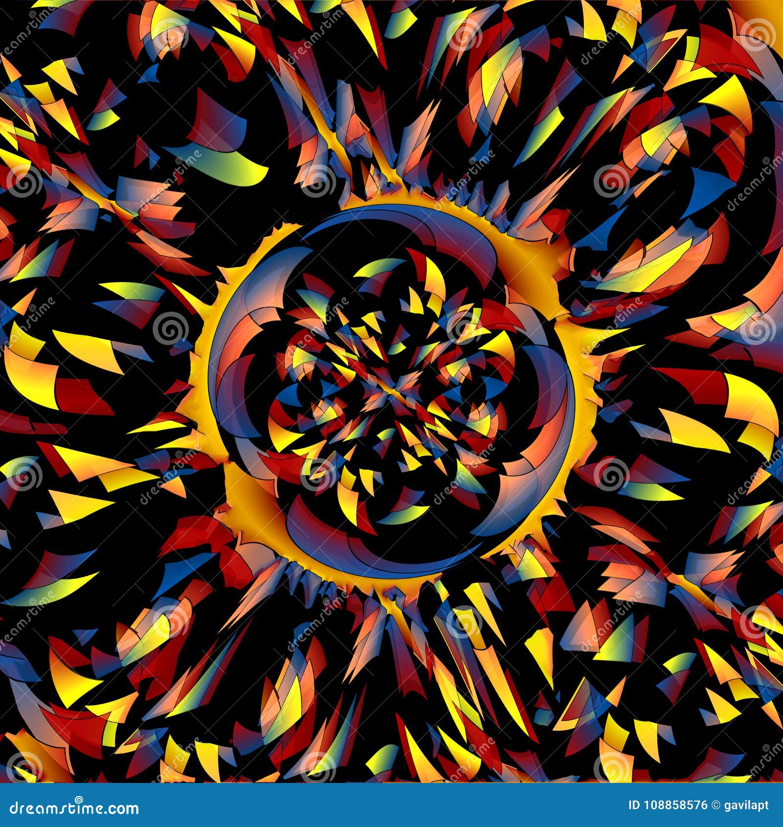 Spiky abstract art stock illustration. Illustration of visual - 108858576