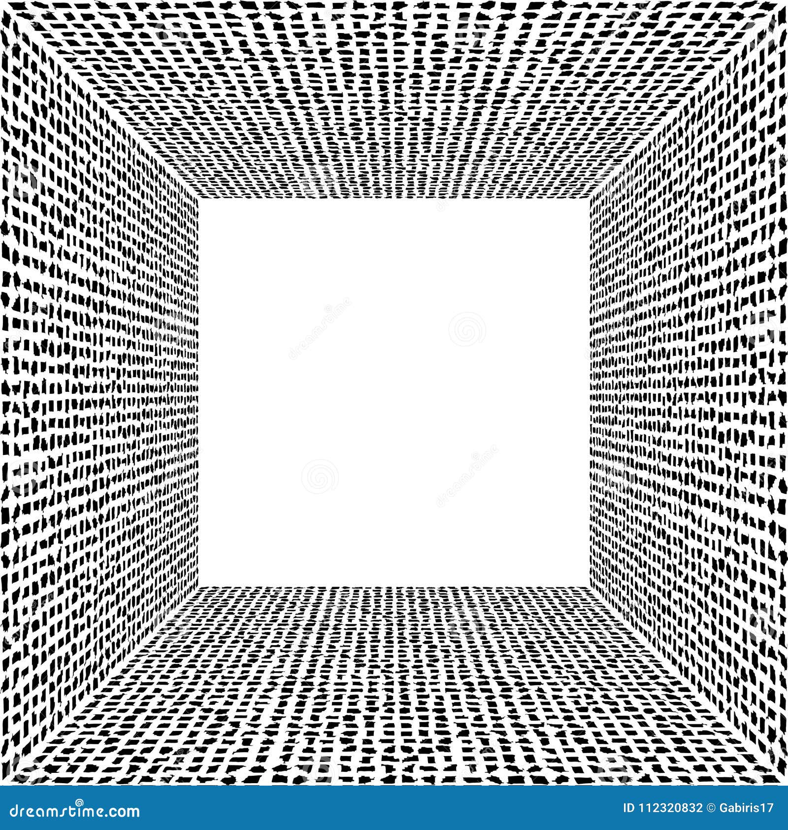 Amorphous Tiny Shapes Comprising 3D Distorted, Fading Frame In CMYK ...