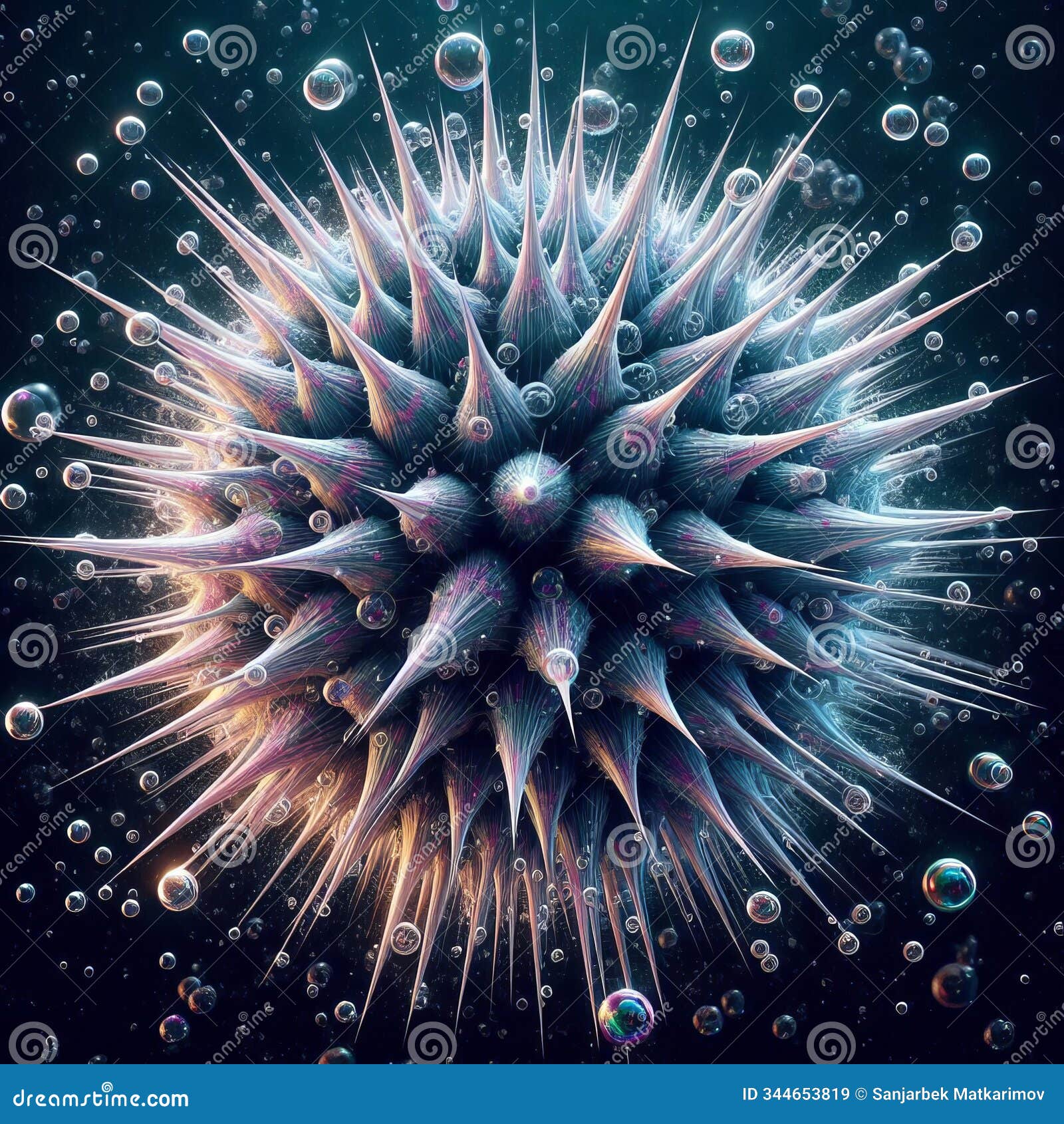 Spiky Bubbles Bubbles with Small Sharp Spikes Stock Illustration ...