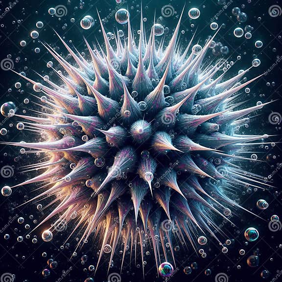 Spiky Bubbles Bubbles with Small Sharp Spikes Stock Illustration ...
