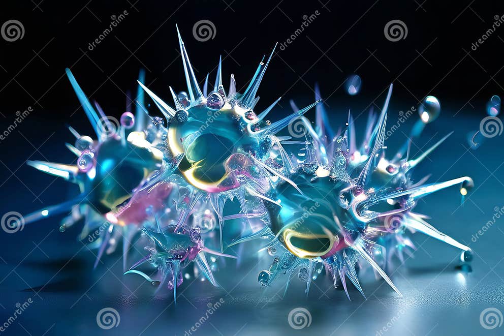 Spiky Bubbles Bubbles with Small Sharp Spikes Stock Illustration ...
