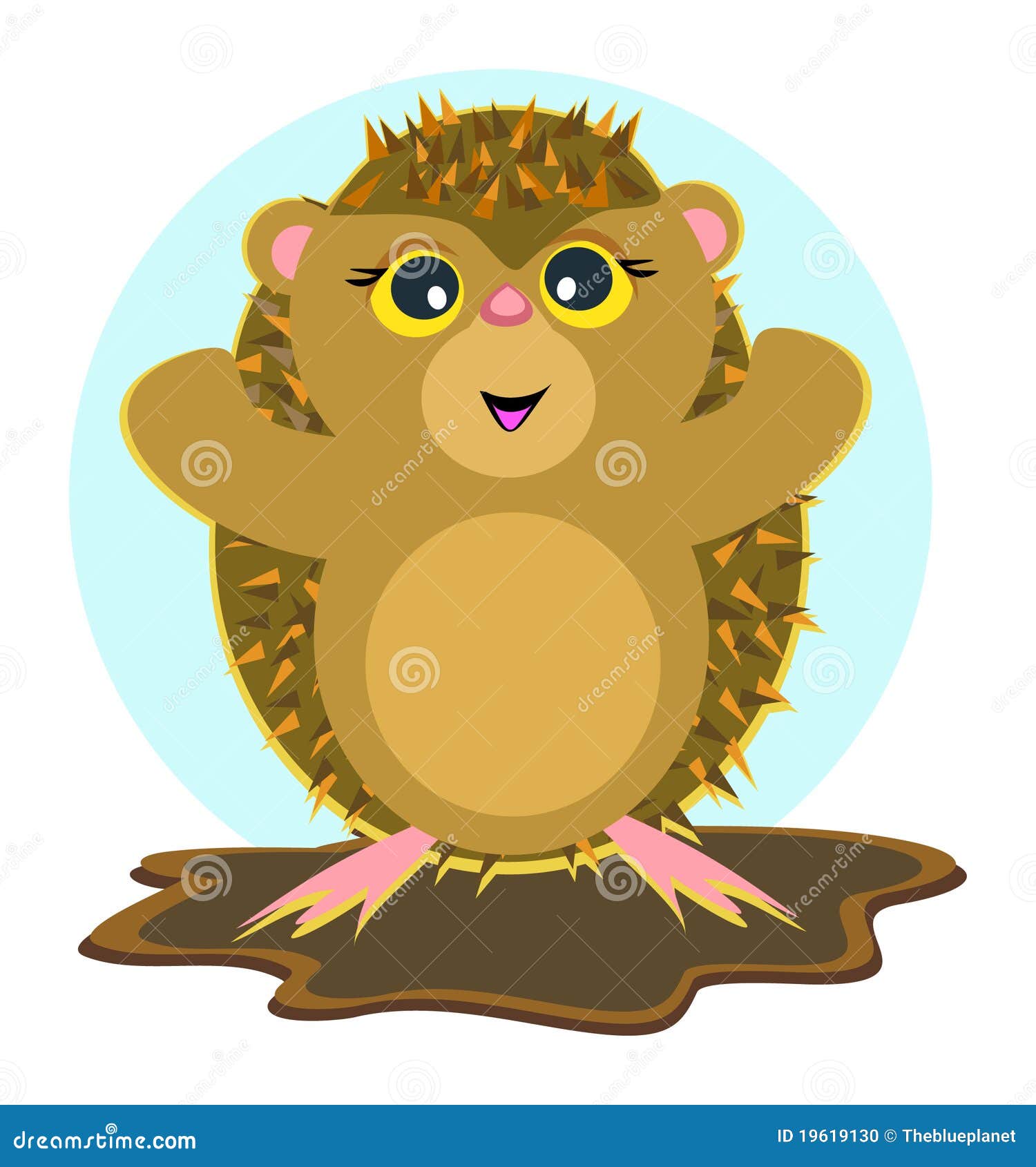 Spiky the Hedgehog stock vector. Illustration of animal - 19619130