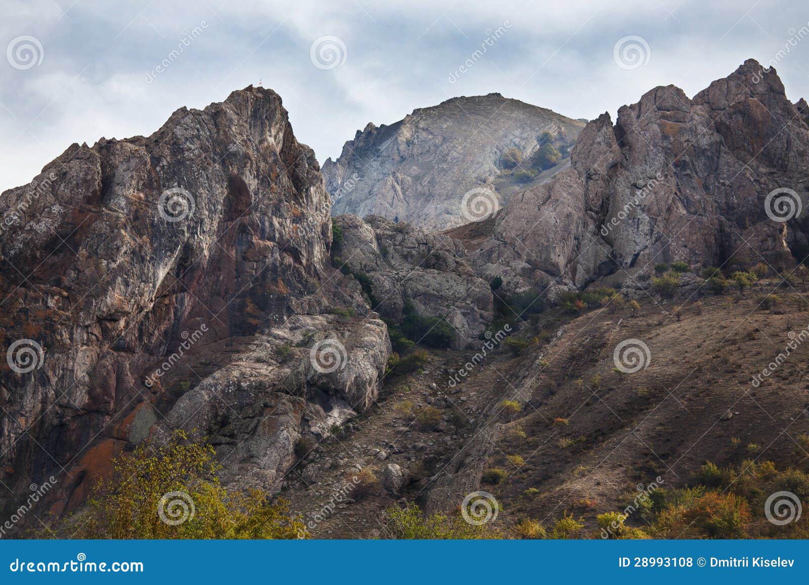 Spiky Peaks of the Mountain Range Stock Photo - Image of environment ...