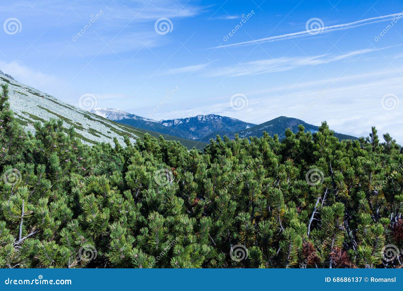 Spiky Peaks of the Mountain Range Stock Image - Image of haze ...