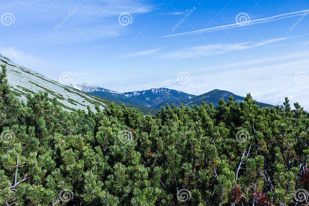 Spiky Peaks of the Mountain Range Stock Image - Image of haze ...
