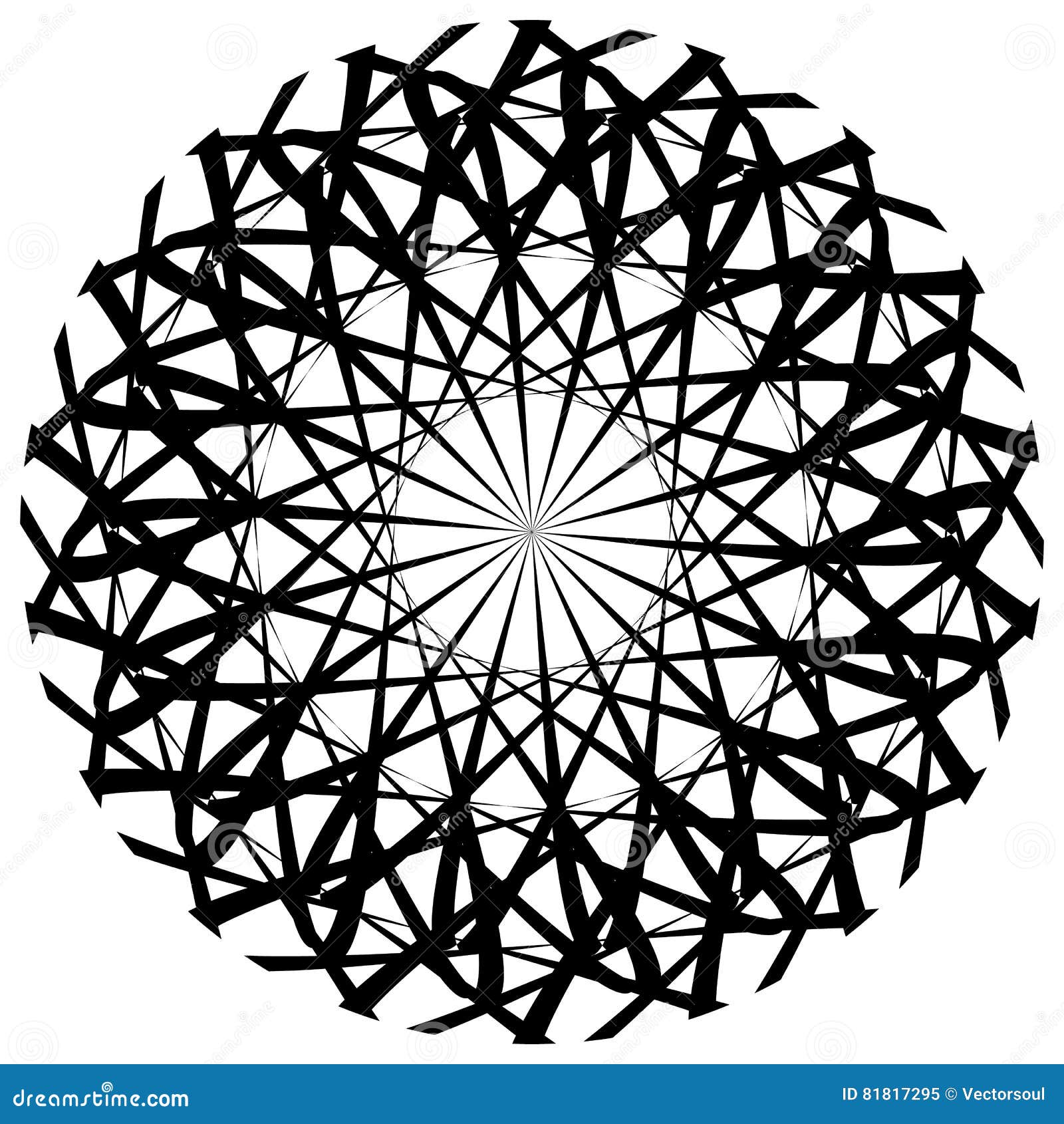 Spiky, Pointed Shape with Blank Space. Stock Vector - Illustration of ...