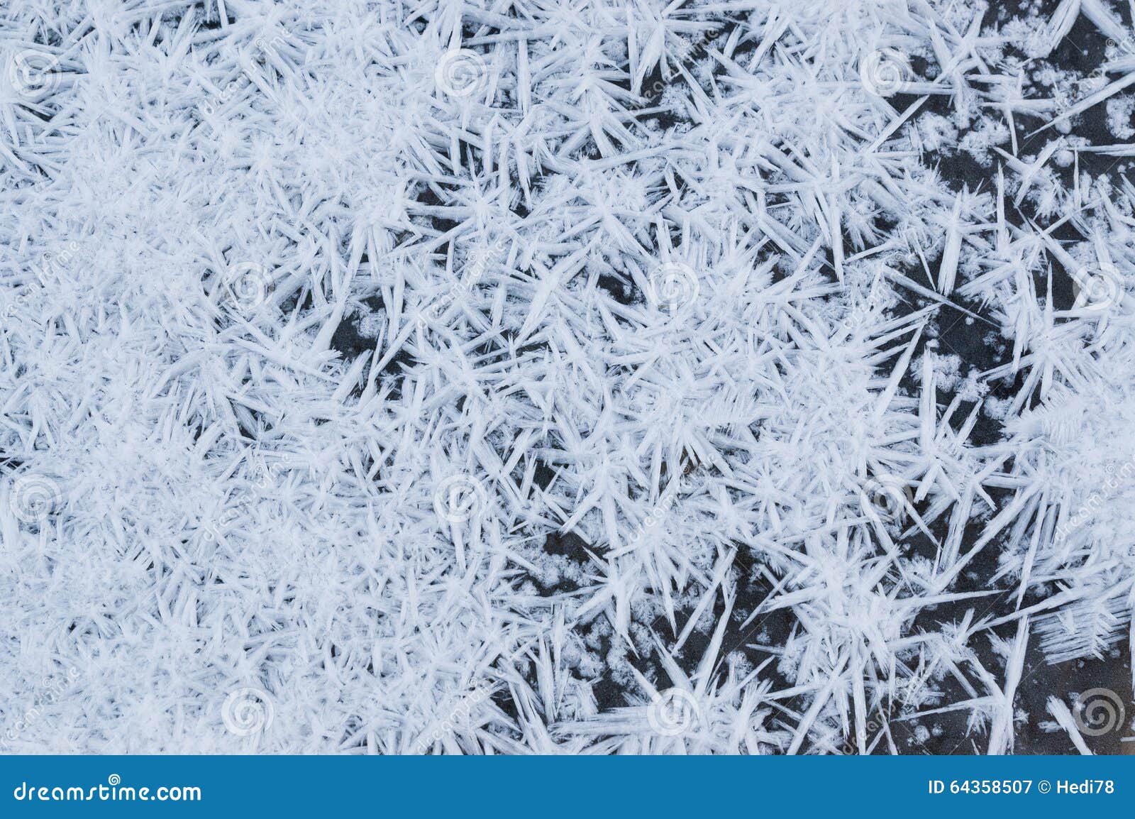 Spiky Winter Snow Ice Crystals Stock Image - Image of weather, snow ...