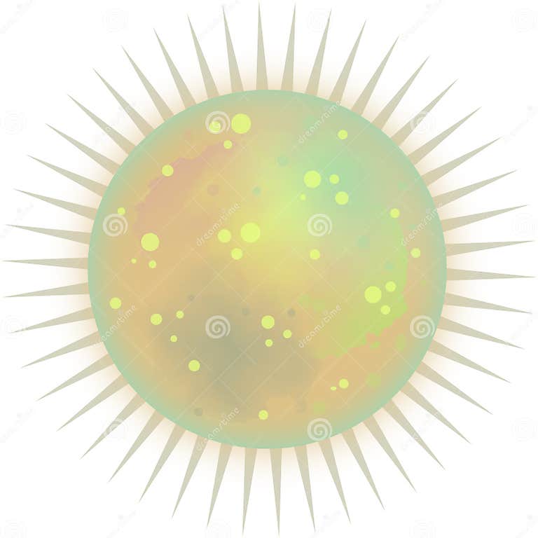 Spiky Sparkly Sun stock illustration. Illustration of spiky - 26369938