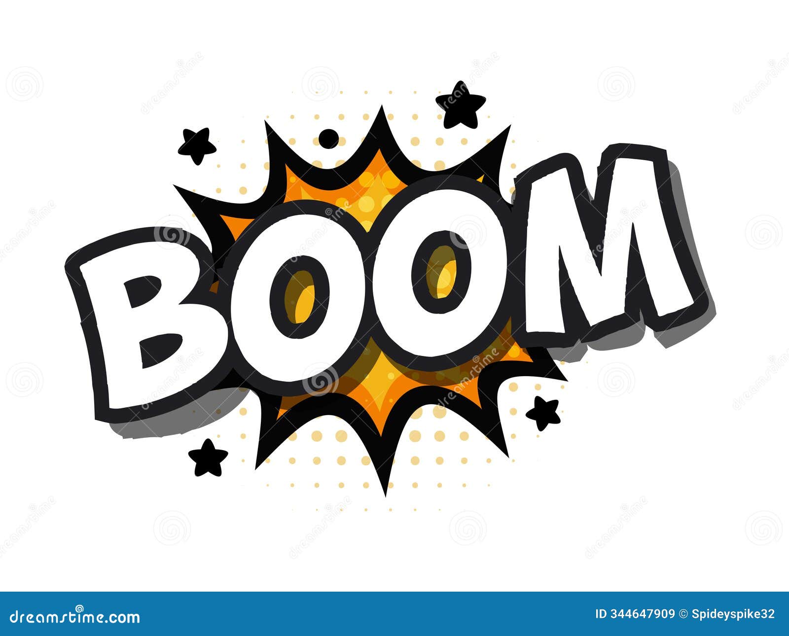 A Spiky Speech Bubbles with Text Boom. Isolated Vector Illustration ...