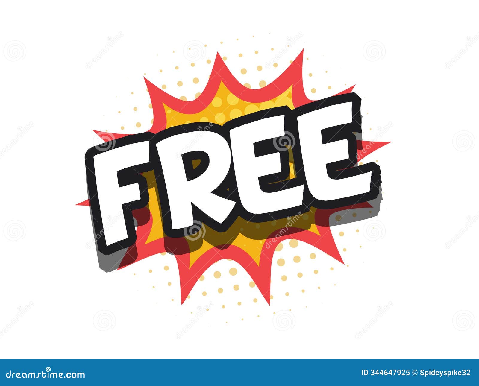 A Spiky Speech Bubbles with Text Free. Isolated Vector Illustration ...