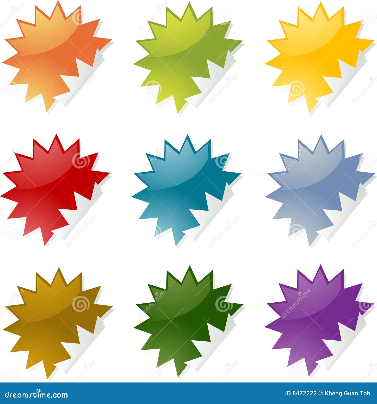 Spiky stickers stock illustration. Illustration of shapes - 8472222