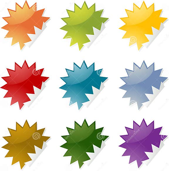 Spiky stickers stock illustration. Illustration of shapes - 8472222