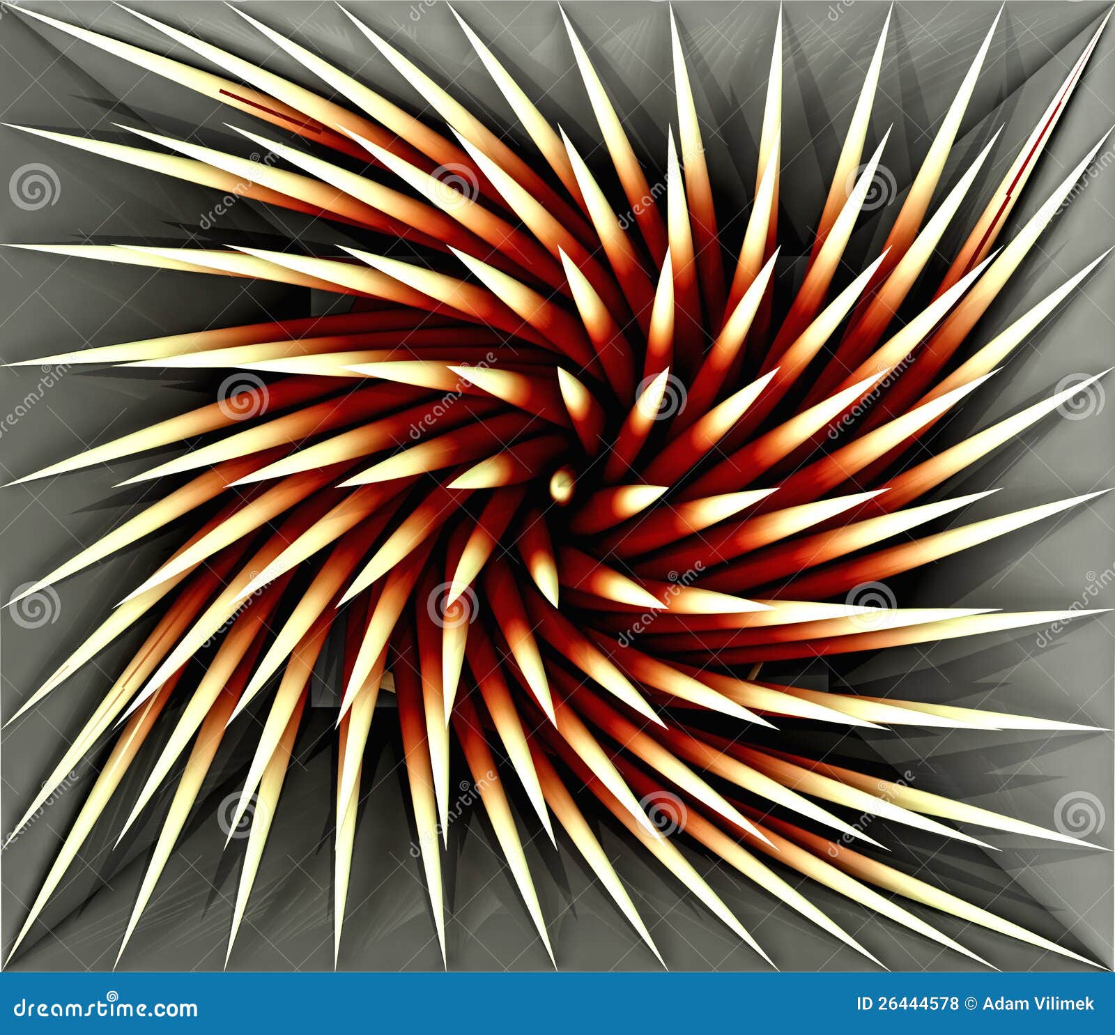 Spiky Swirl Shaded Shape Tile Pattern Stock Illustration - Illustration ...