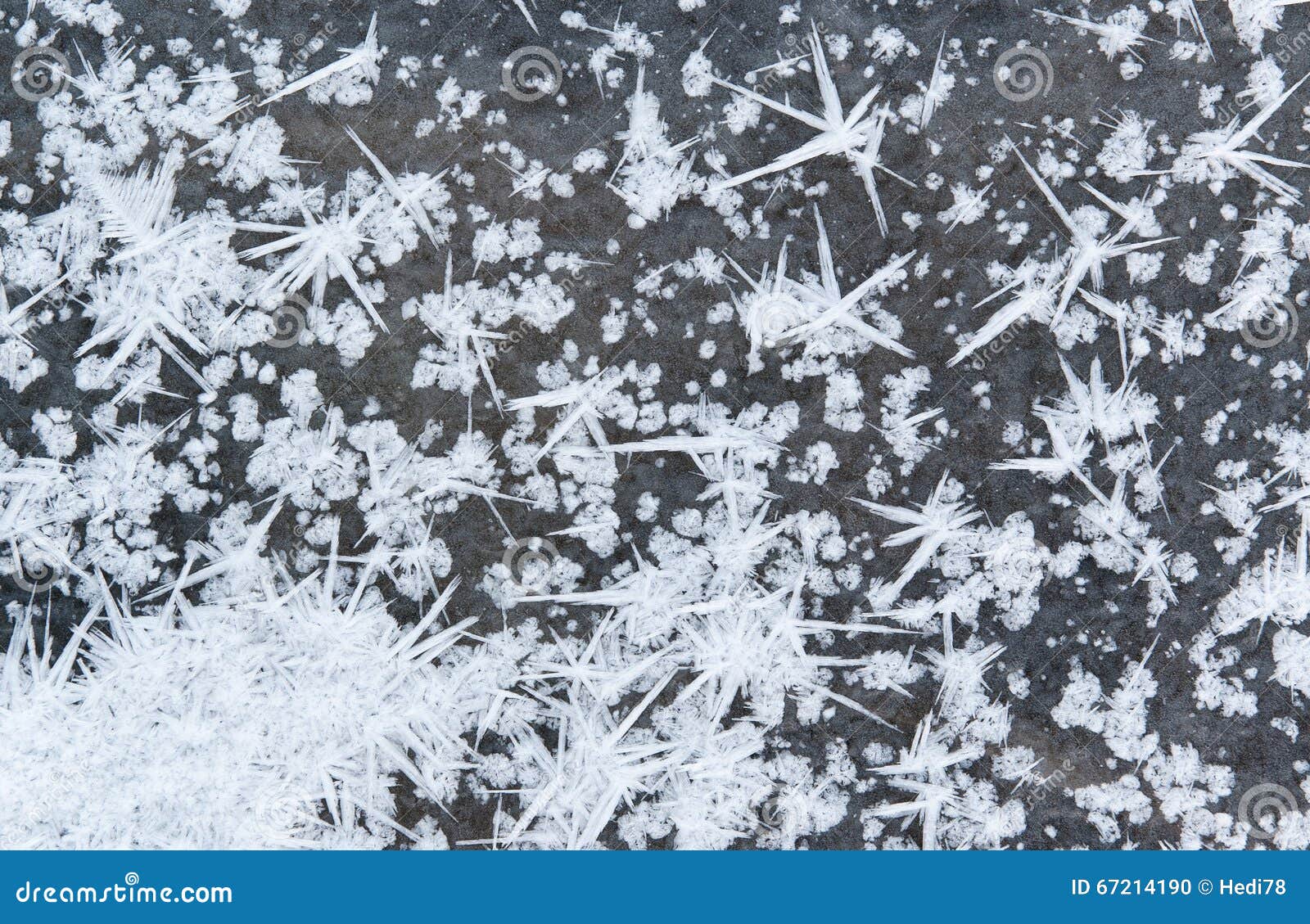 Spiky Winter Snow Ice Crystals Stock Photo - Image of hoar, frosted ...