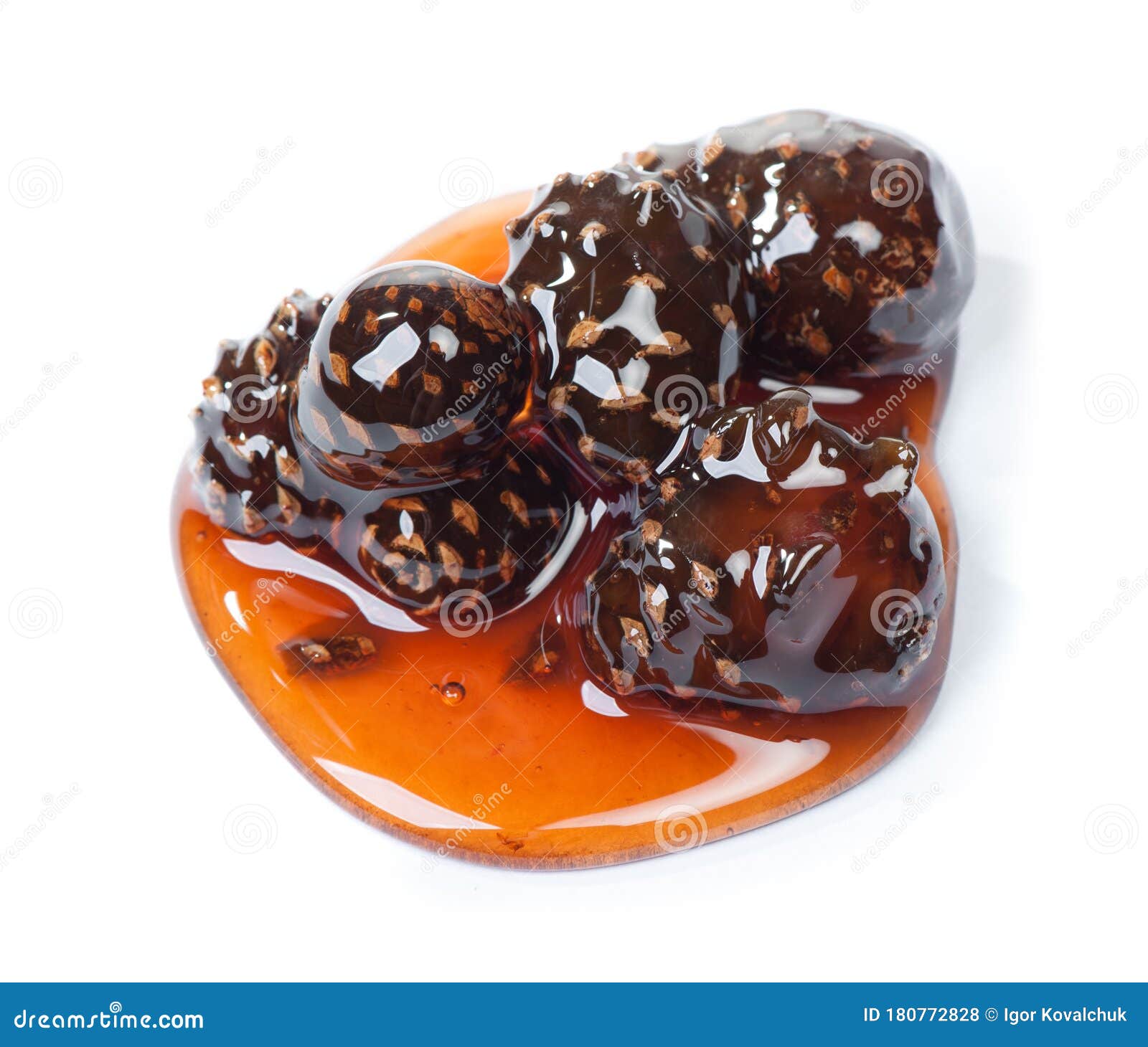 Spill of pine cone jam stock photo. Image of fresh, healthy - 180772828