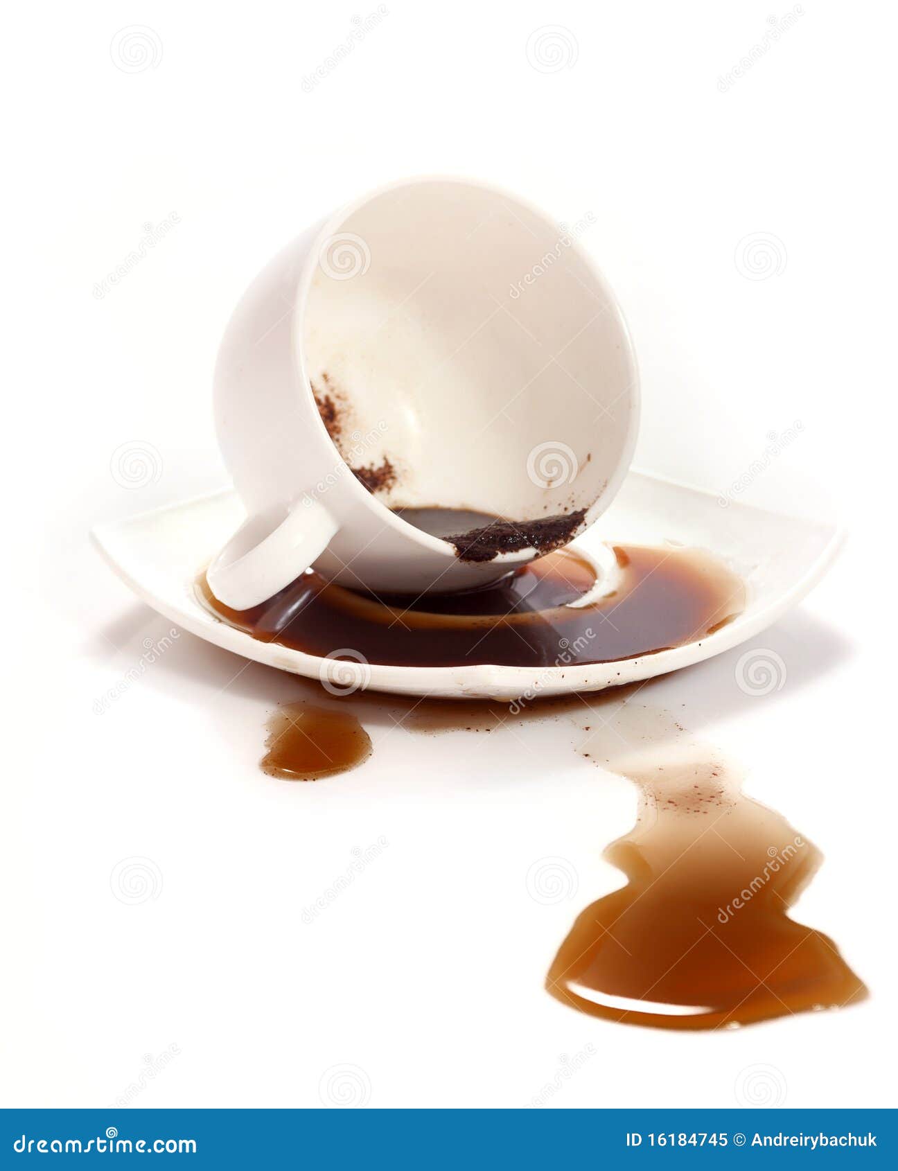 Spilled coffee stock image. Image of smeared, isolated - 16184745