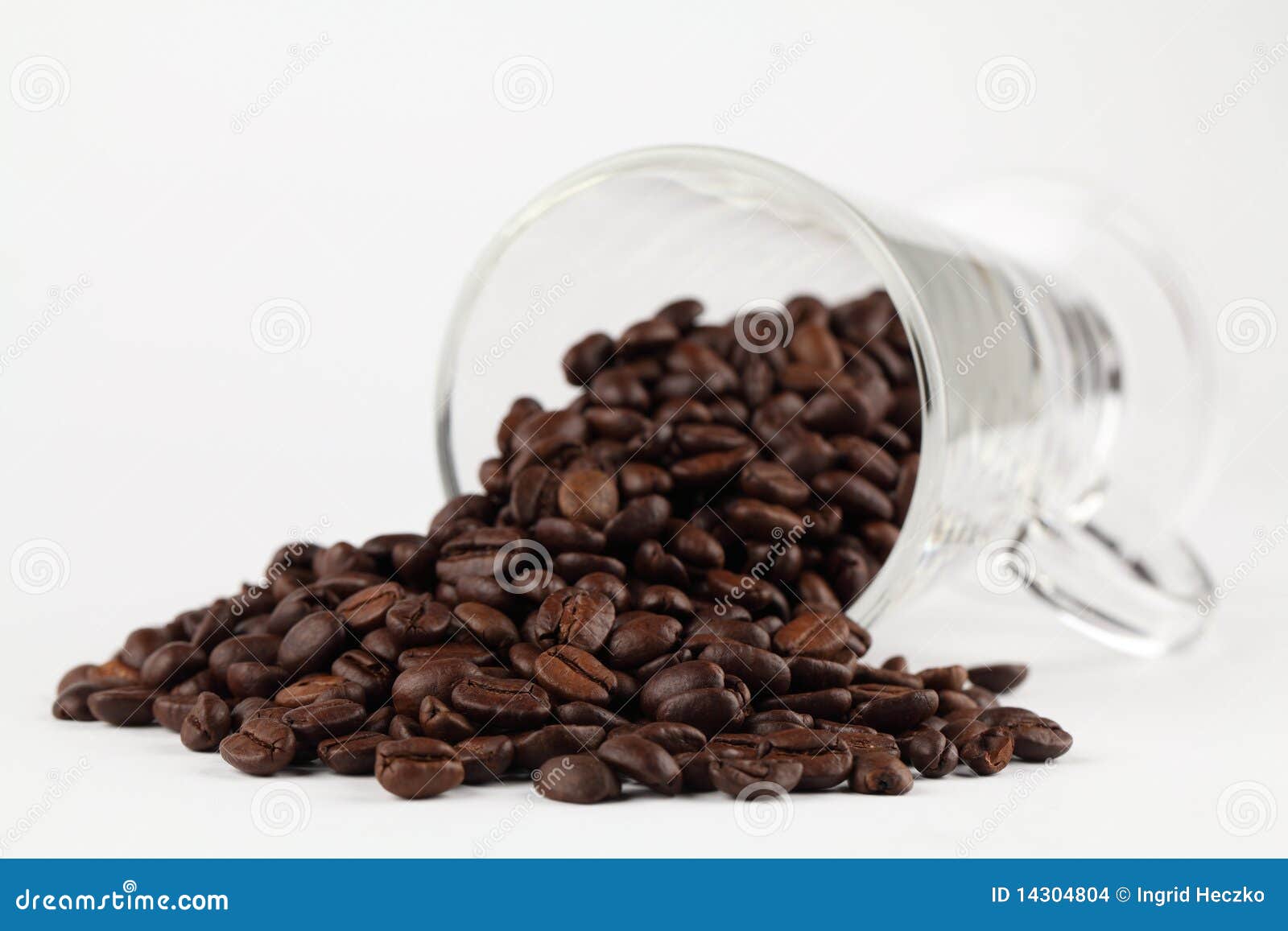 Spilled coffee beans stock photo. Image of space, seed - 14304804