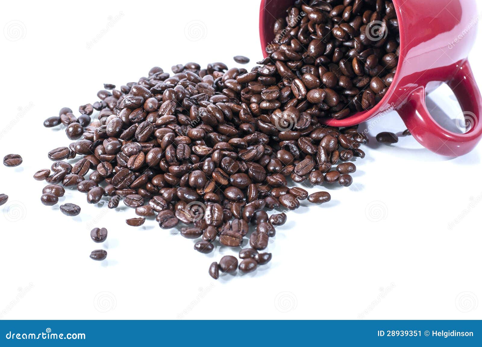 Spilled coffee beans stock image. Image of dark, coffee - 28939351