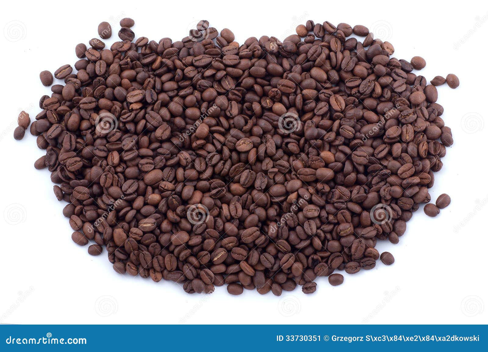 Spilled coffee beans stock image. Image of fragrant, mountain - 33730351