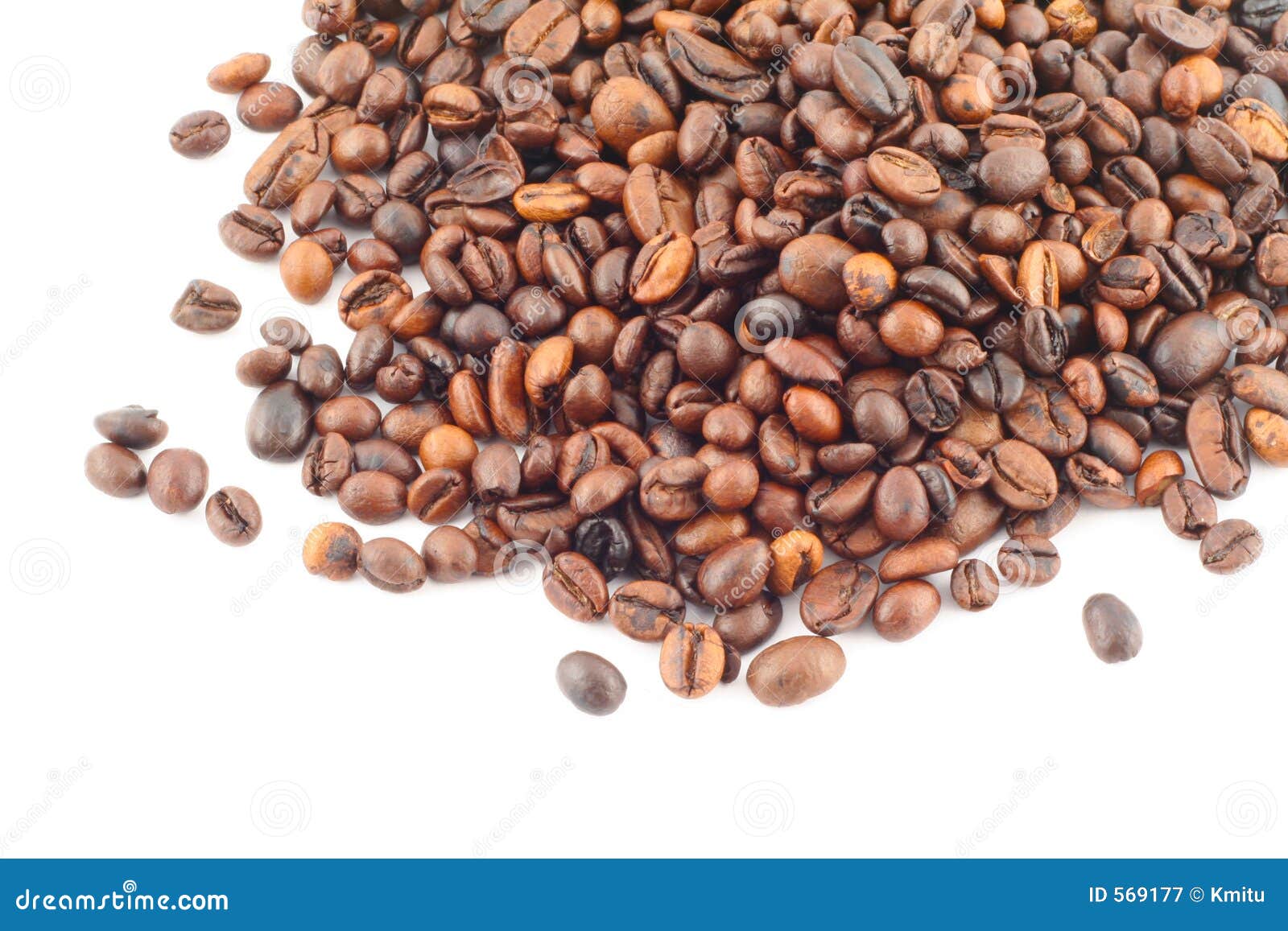 Spilled Coffee Beans on White Stock Image - Image of caffeine, cafe: 569177