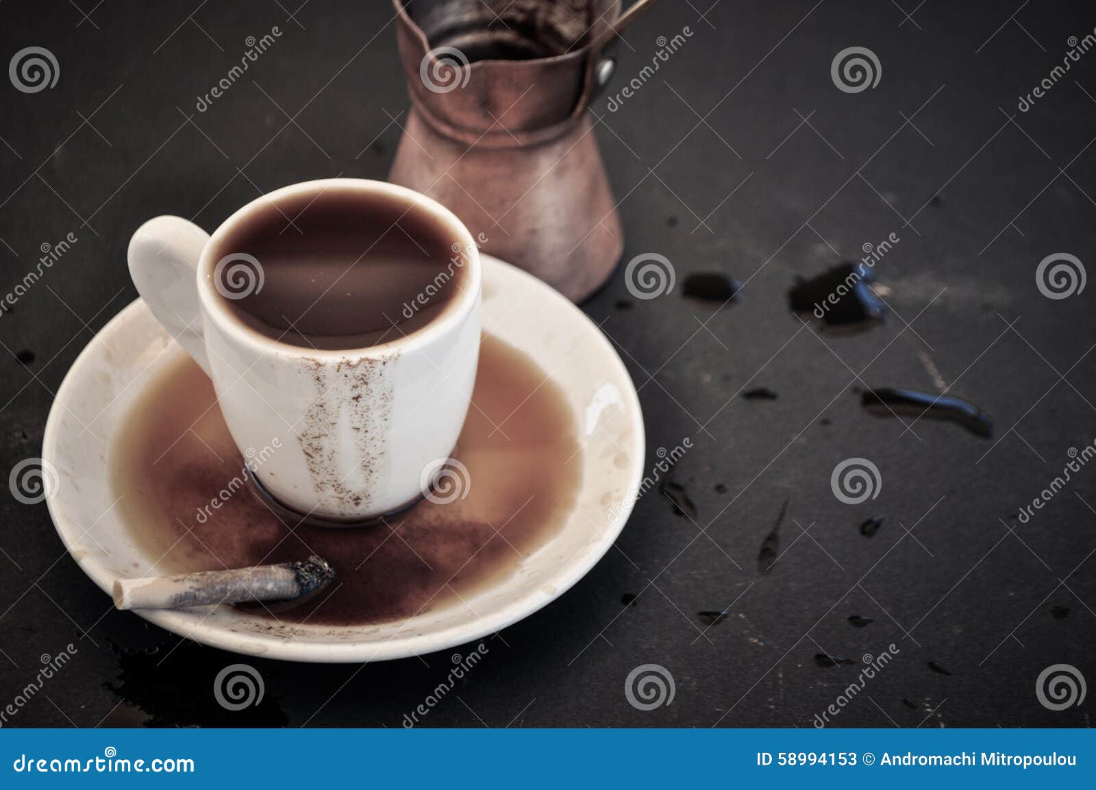 Spilled coffee stock image. Image of spilled, liquor - 58994153