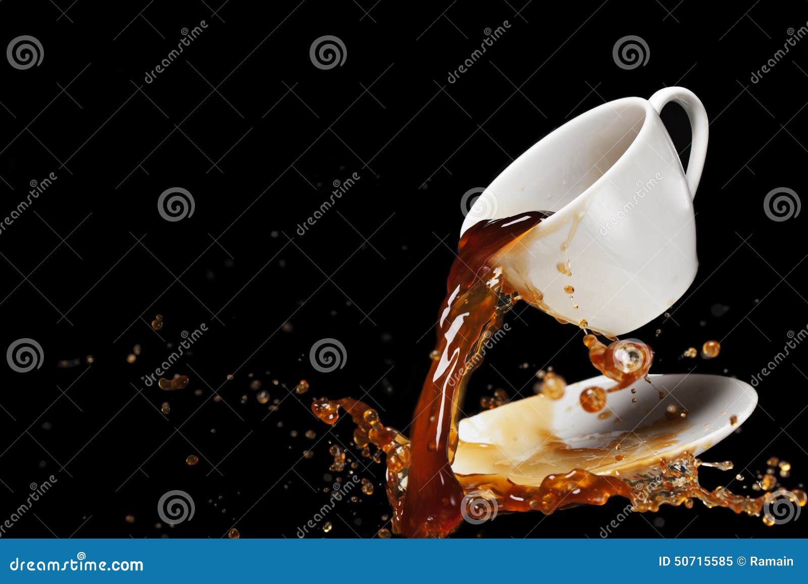 Spilled coffee stock image. Image of falling, dirty, brown - 50715585