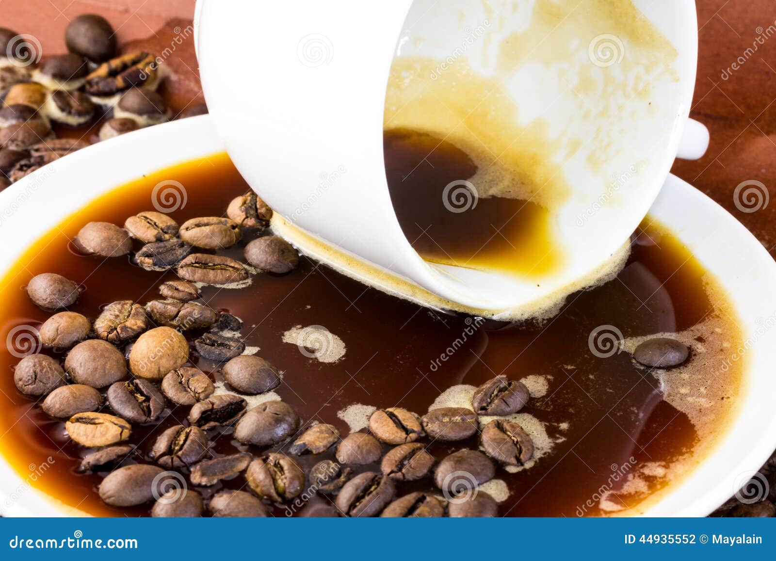 Spilled coffee stock photo. Image of beverage, concept - 44935552