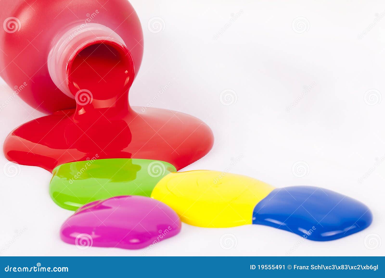 Spilled colorful paint stock image. Image of surface - 19555491