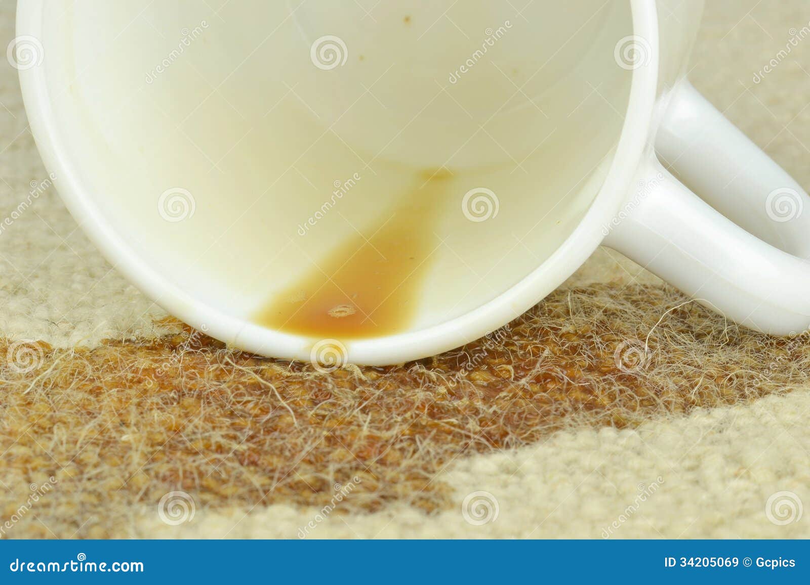A spilled cup of coffee stock image. Image of coffee - 34205069