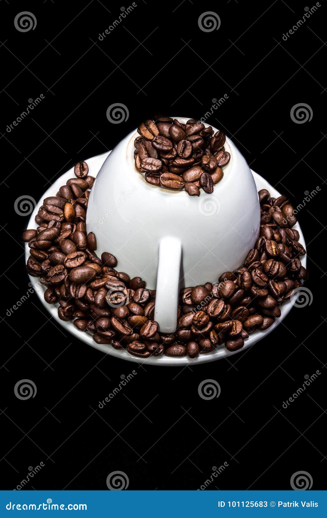 Spilled cup of coffee. stock image. Image of isolated - 101125683