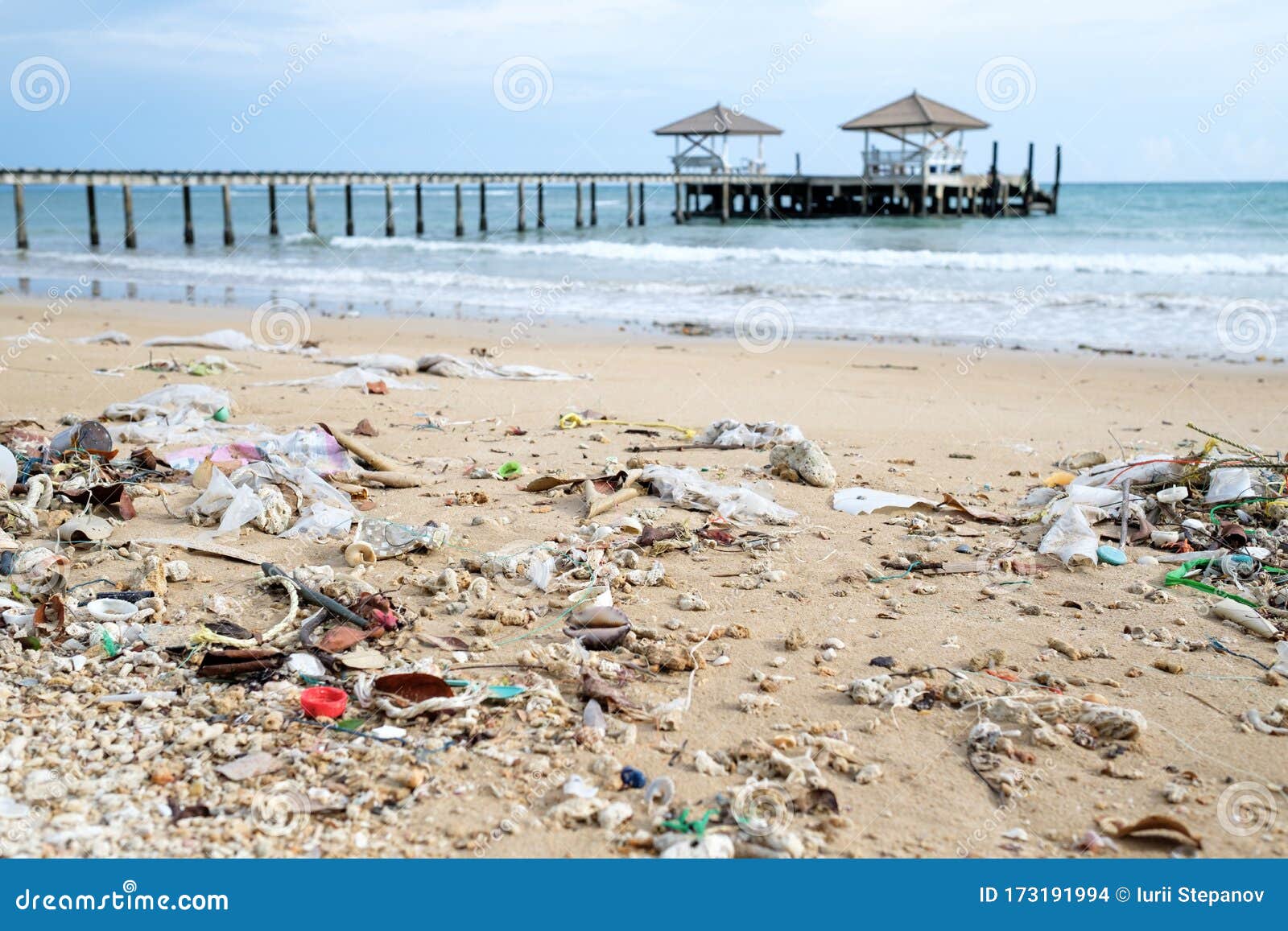 Spilled Garbage on the Beach Stock Photo - Image of environmental ...