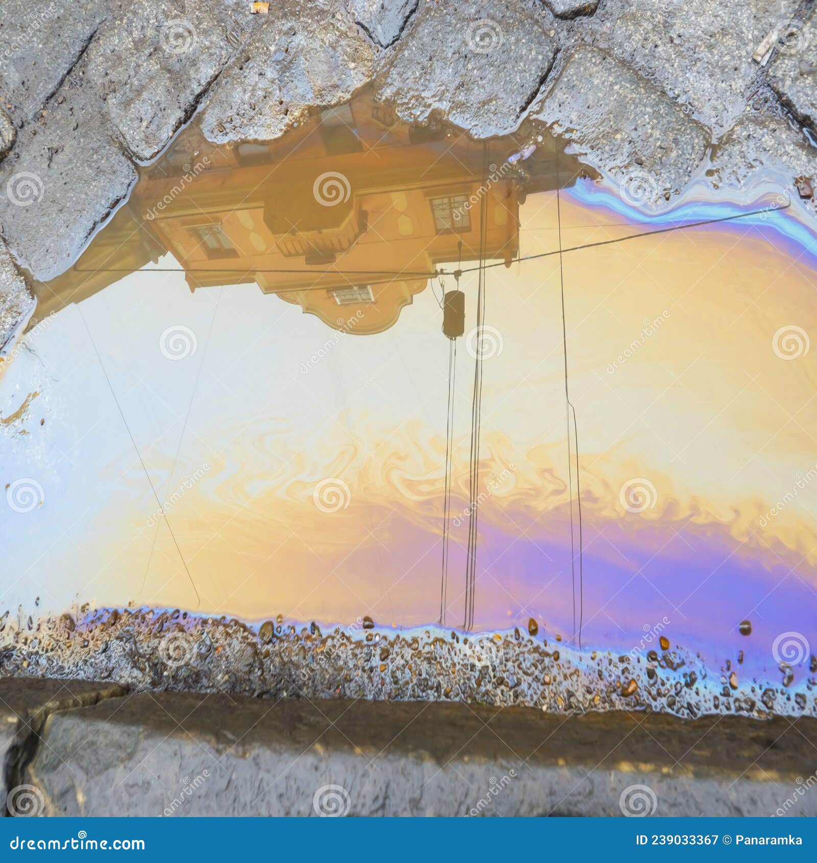 Spilled Gasoline on the Street Stock Image - Image of polluted, rainbow ...