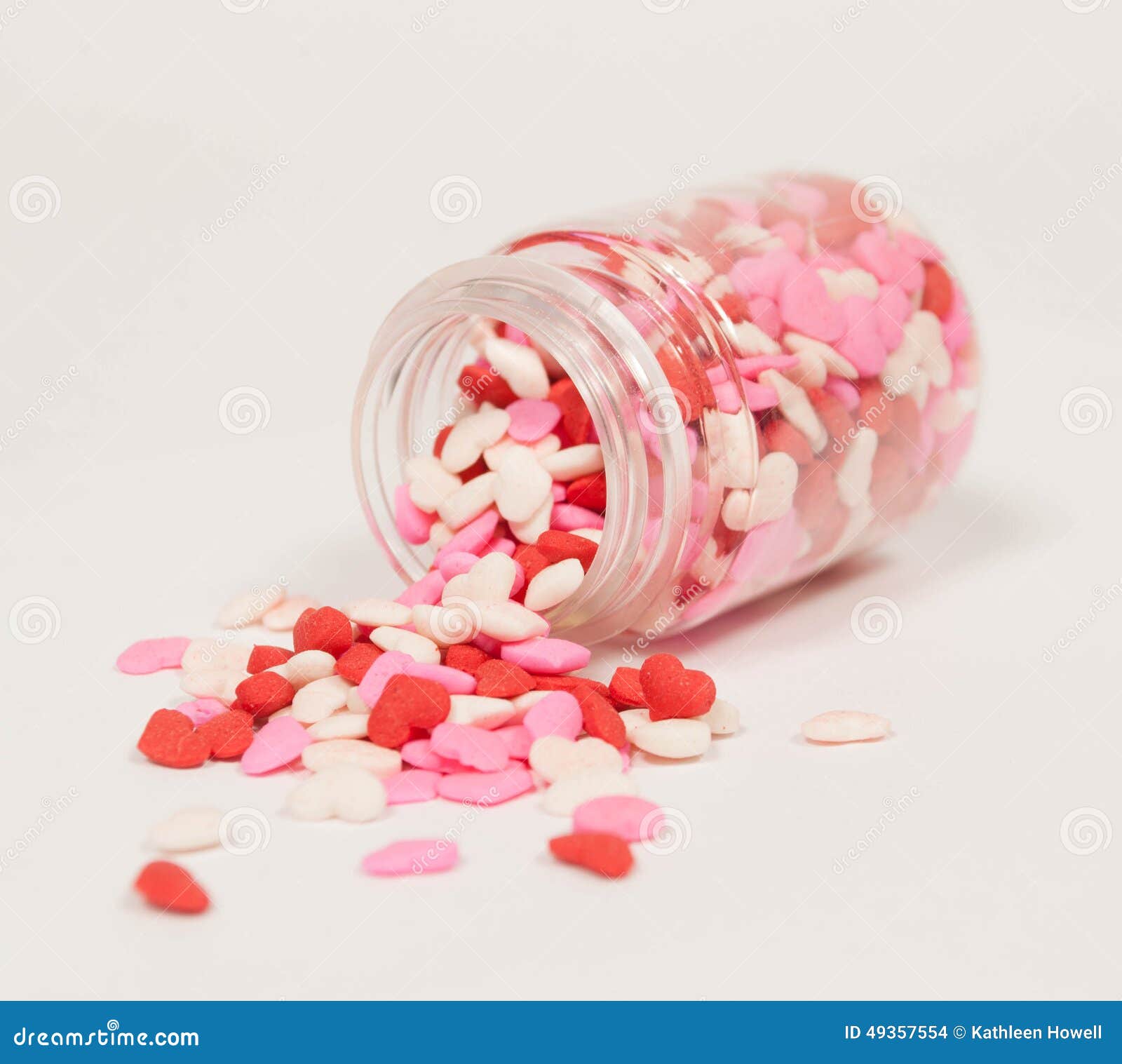 Spilled Hearts stock photo. Image of spilled, container - 49357554