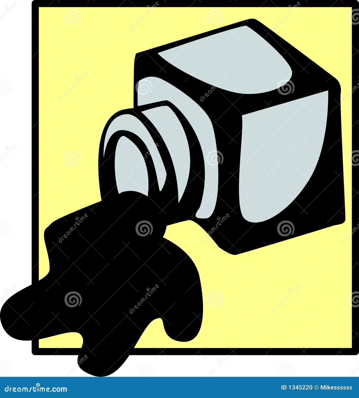 Spilled ink stock vector. Illustration of flowing, paint - 1345220