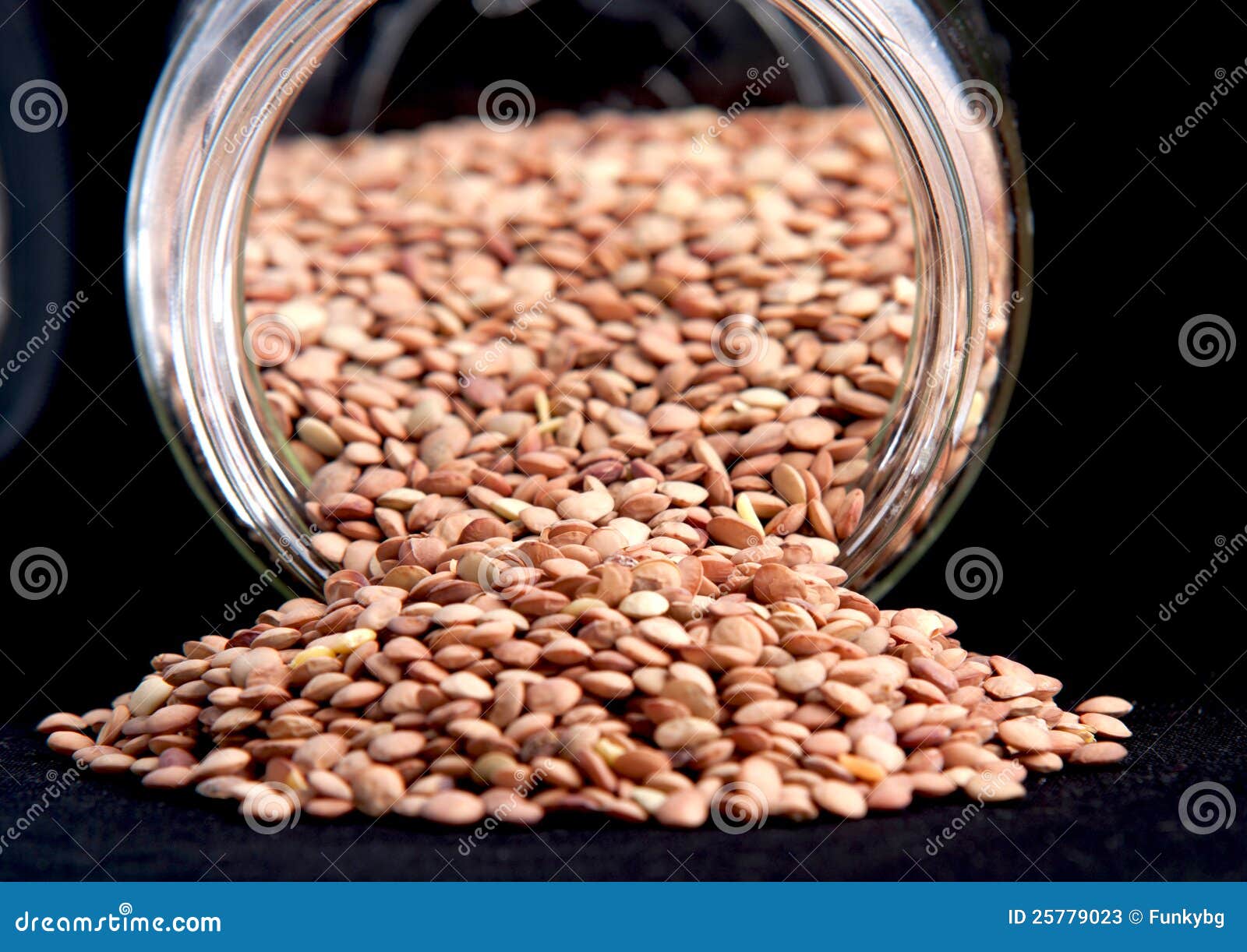 Spilled lentil jar stock image. Image of closeup, glass - 25779023