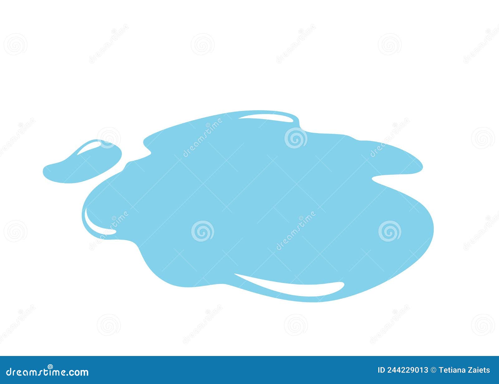 Spilled Liquid Vector Background in Simple Flat Style Isolated on White ...