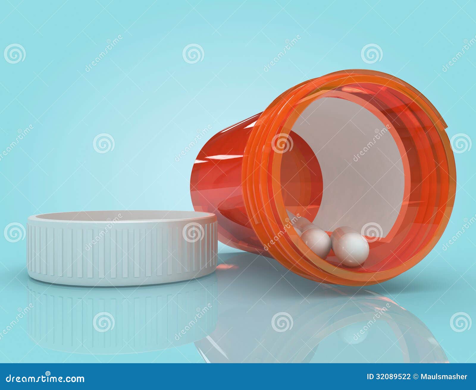 Orange Caplet Isolated On White Background. Capsule Shaped Medicinal ...