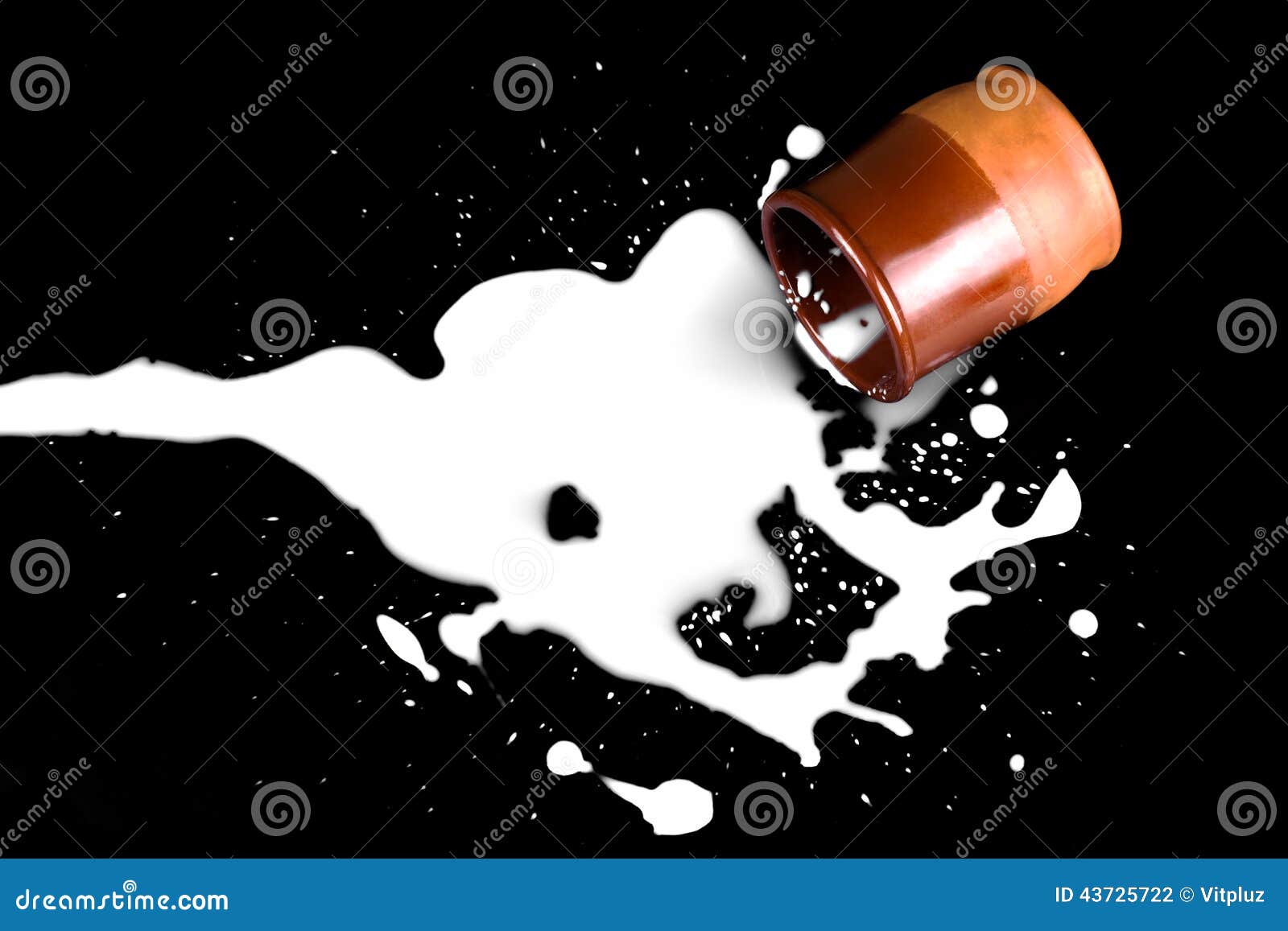 Spilled milk stock photo. Image of spill, clay, liquid - 43725722