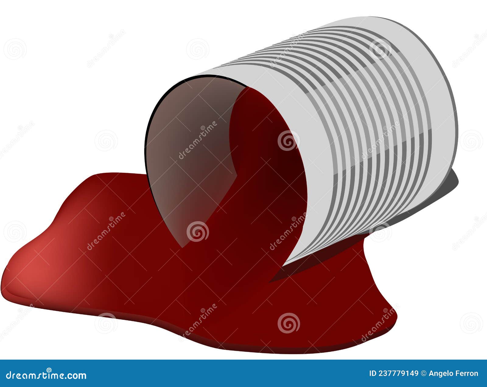Spilled Paint Can with Imprint Spilled Paint Can with Imprint Stock ...