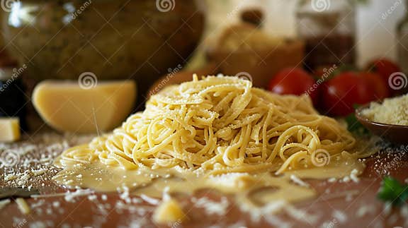Spilled Pasta on White Ceramic Surface Stock Illustration ...