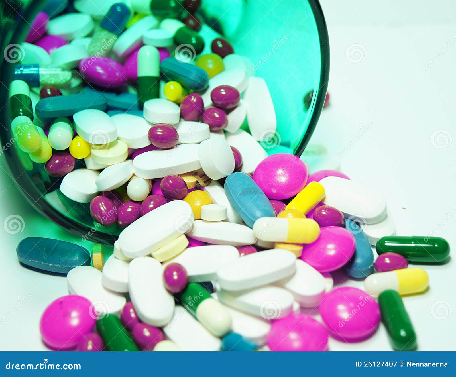 Spilled pills stock image. Image of pill, drugstore, hospital - 26127407