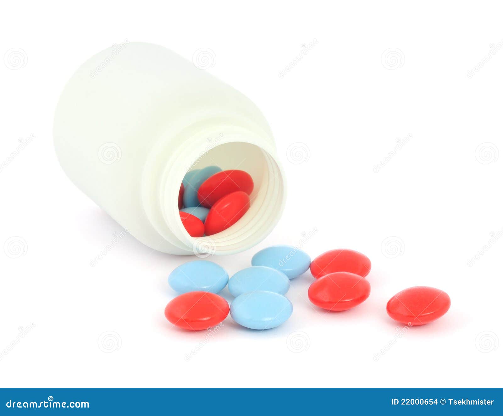 Spilled Pills from Prescription Bottle Stock Photo - Image of shot ...